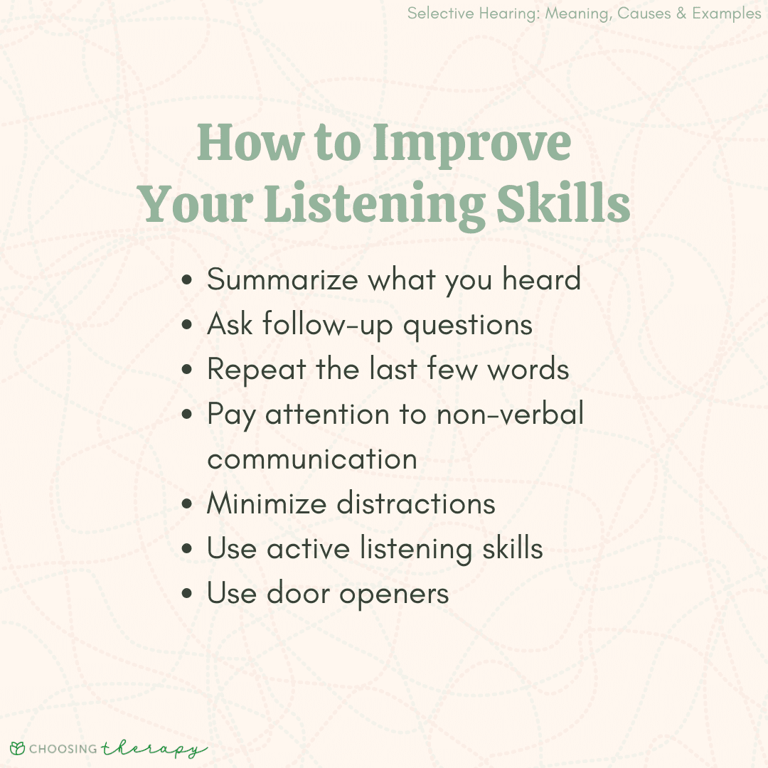 selective hearing examples