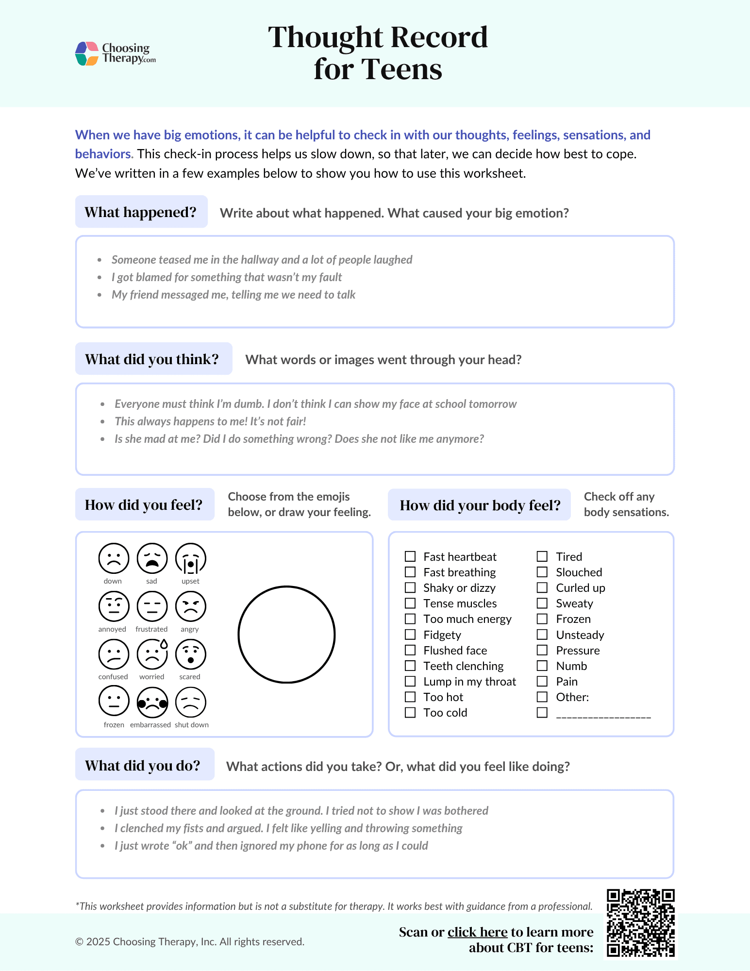 printable activity sheets for teens