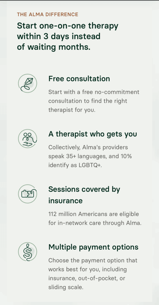 I Used Alma to Find a Therapist - Here's How It Went