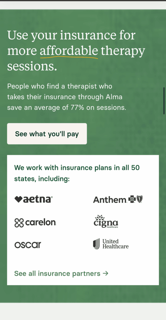 I Used Alma to Find a Therapist - Here's How It Went