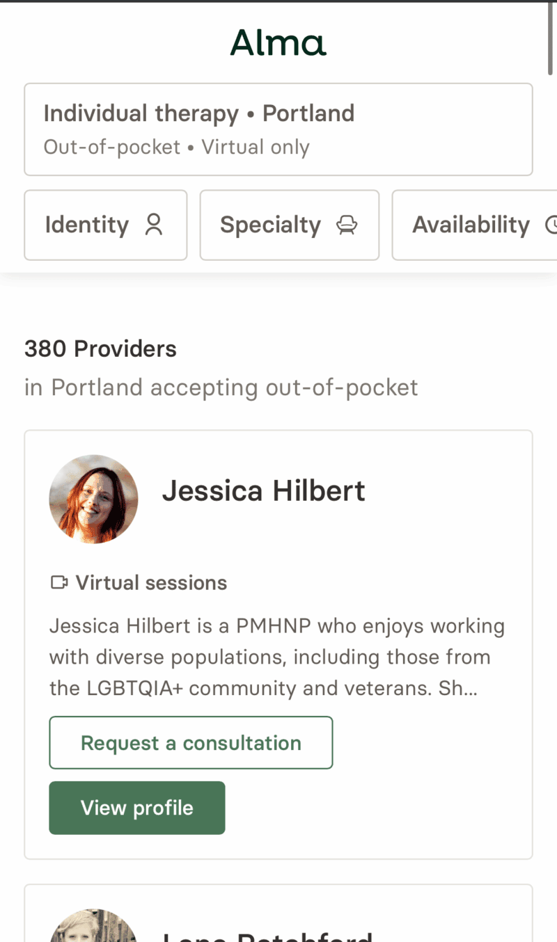 I Used Alma to Find a Therapist - Here's How It Went