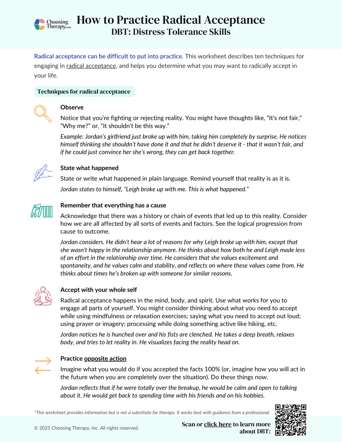 How to Practice Radical Acceptance Worksheet (Free PDF Download ...