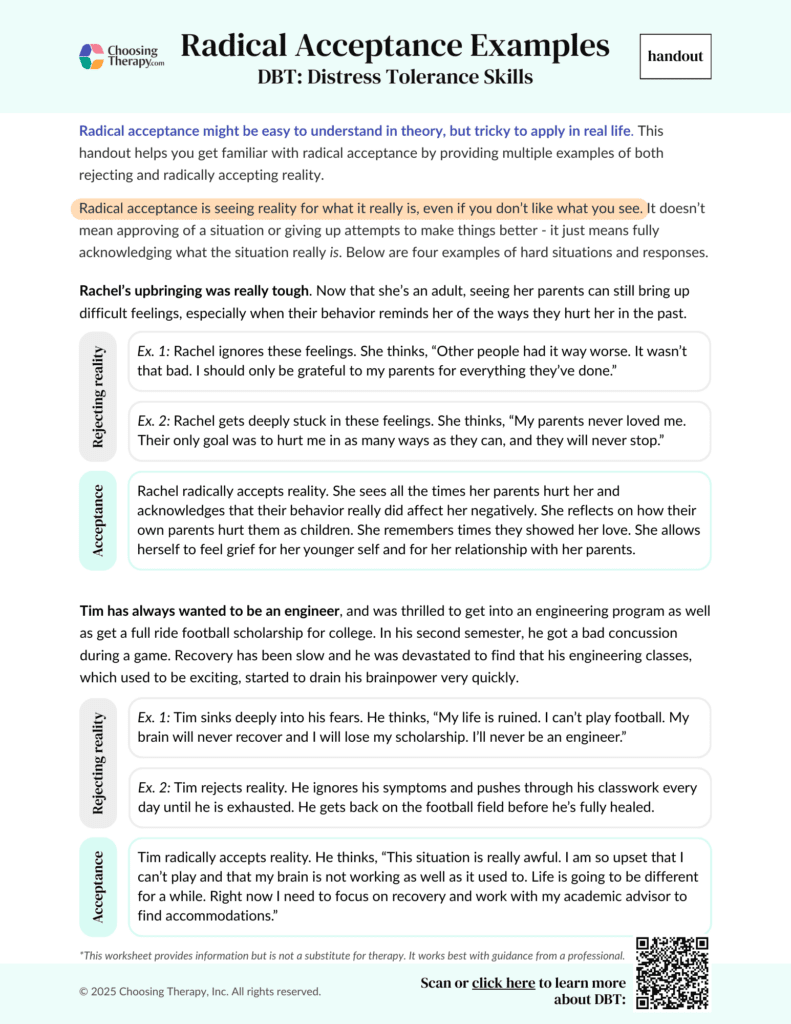 Radical Acceptance Examples (Free PDF Download) | ChoosingTherapy.com