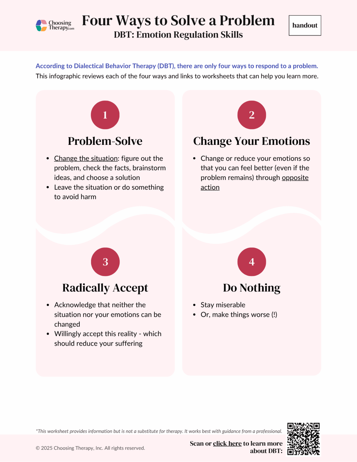 DBT Problem Solving Worksheet (Free Printable PDF) | ChoosingTherapy.com