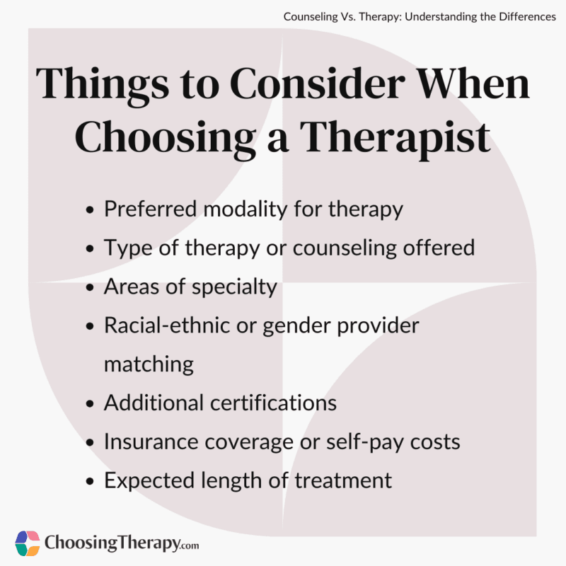 What Is the Difference Between a Counselor & a Therapist?